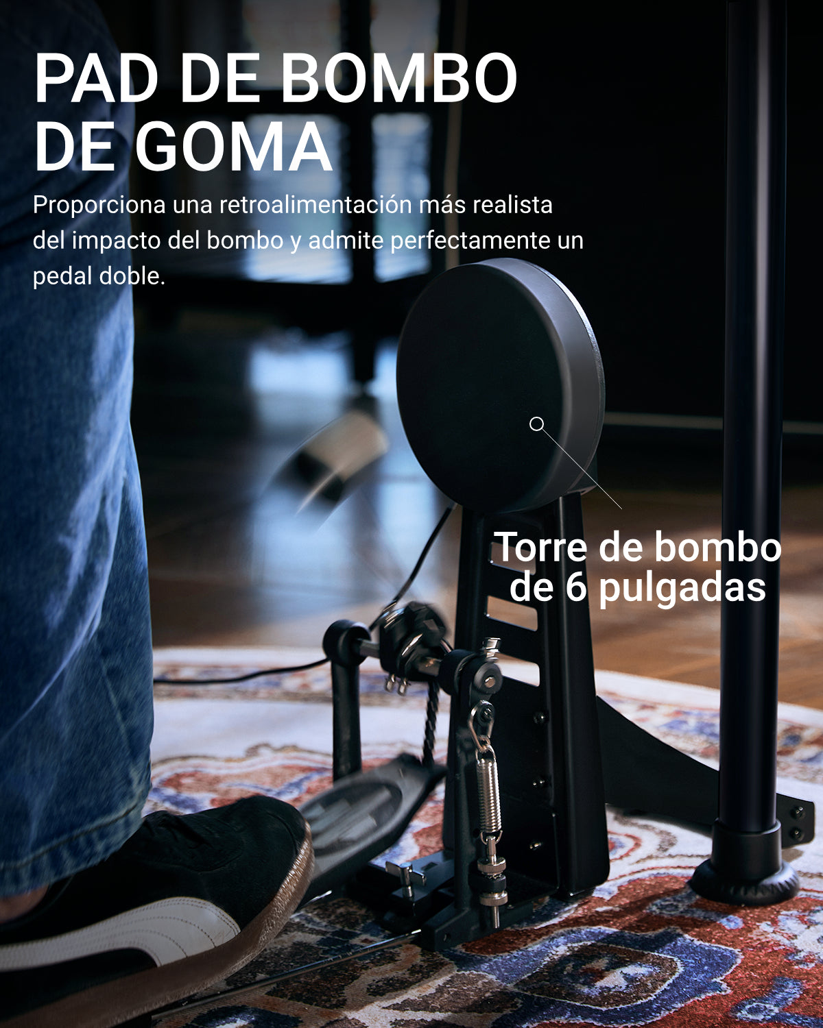 Donner DED-200 MAX Set de batería electrónica de 5 tambores y 3 platil